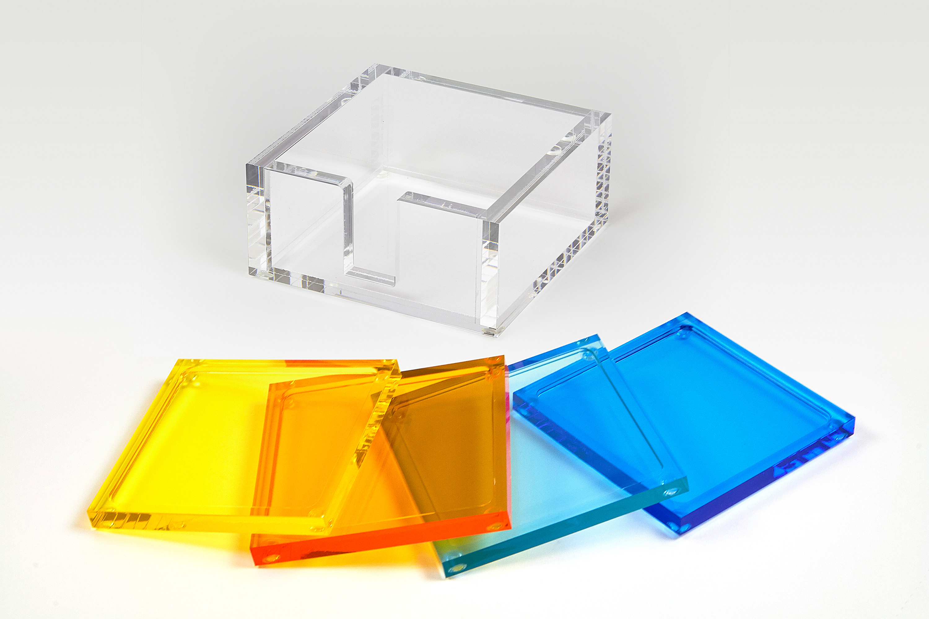 Lucite Multicolor Coaster Set/4 – Tizo Designs