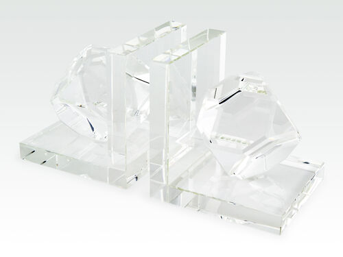 Crystal Glass Bookend Pair – Tizo Designs