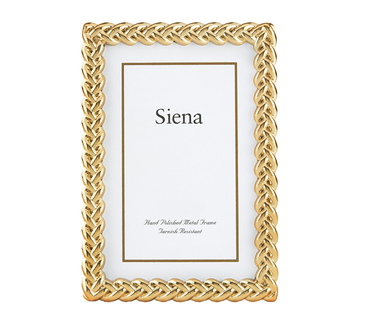 Braid Cast Metal Frame, Gold – 4 x 6 – Tizo Designs