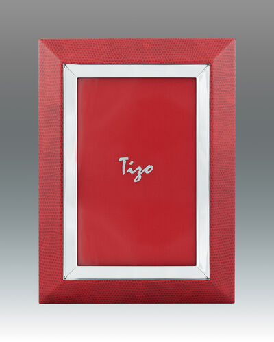 Faux Lizard Frame with Silverplate, Red – Tizo Designs