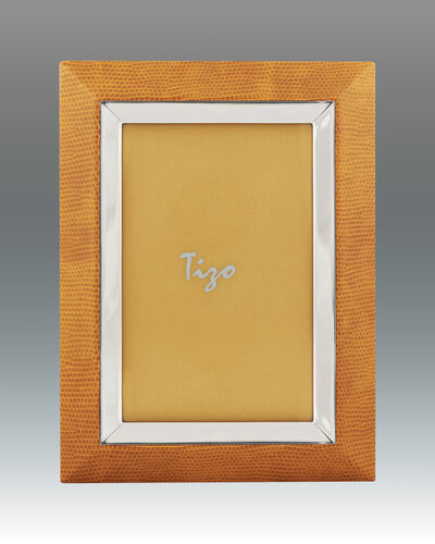 Faux Lizard Frame with Silverplate, Tan – Tizo Designs