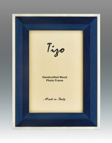 Slim White Border Italian Wood Frame, Blue – Tizo Designs
