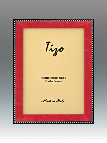 Narrow Braid-Border Wood Frame, Red – Tizo Designs