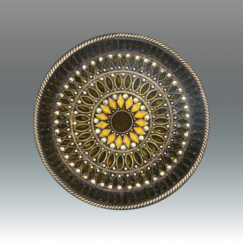 Jeweled Rings Coaster – Brown – Tizo Designs
