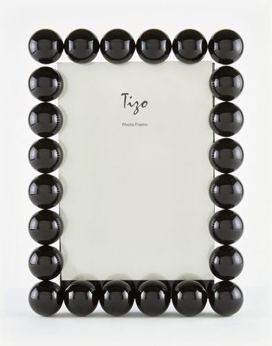 4 x 6 – Black Crystal Glass Frame “Balls” – Tizo Designs